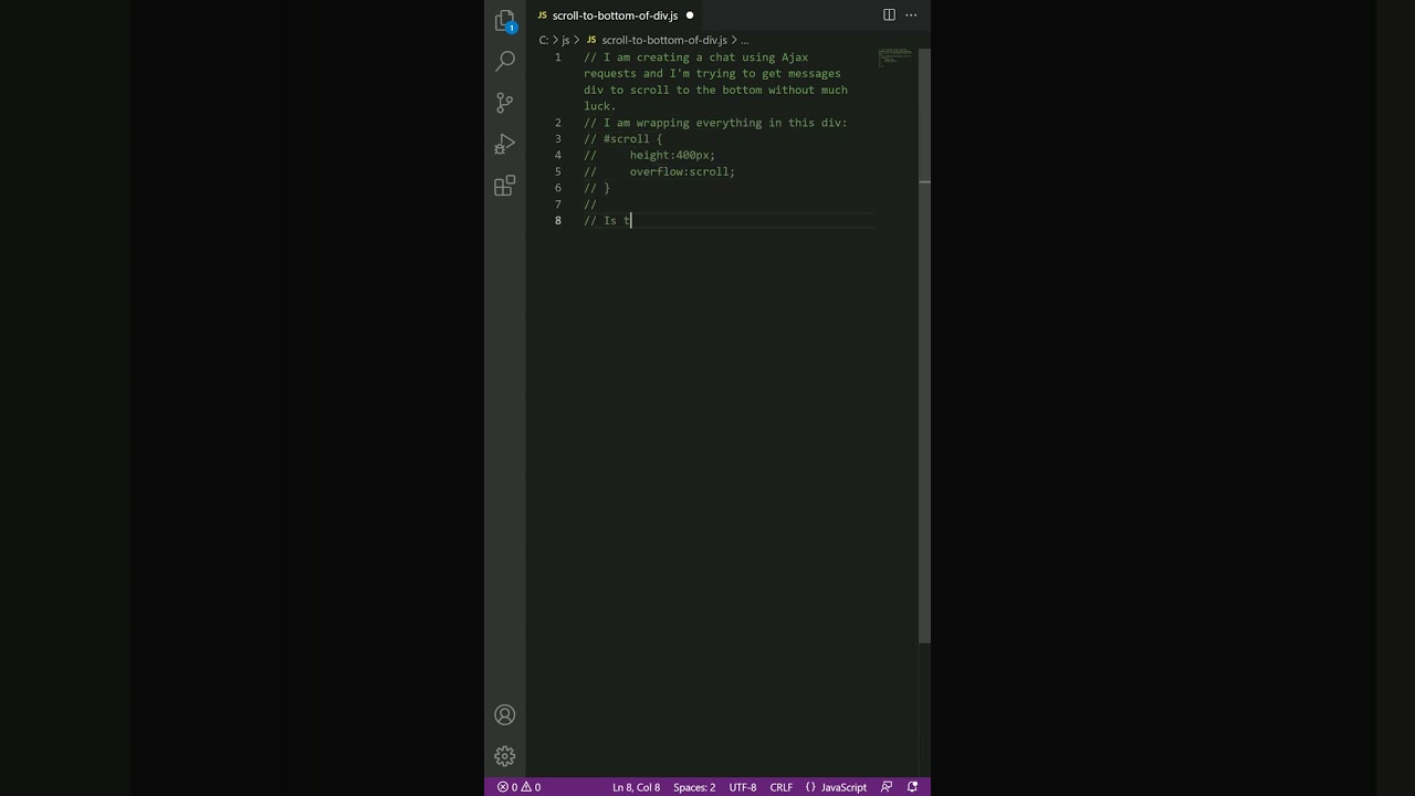 javascript - Scroll to bottom of div?
