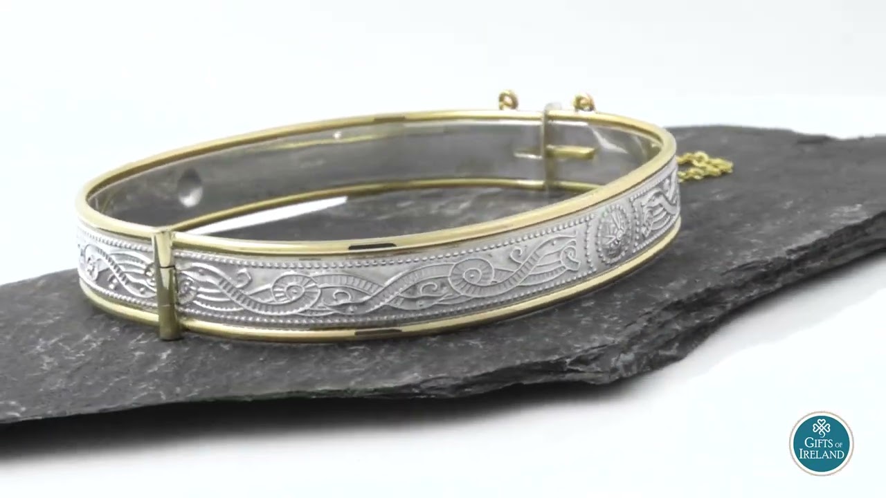 Celtic Warrior ® Gold Trim Bangle