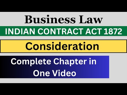 Consideration – Complete Chapter Video Lecture - Crash Course for Judiciary Exams