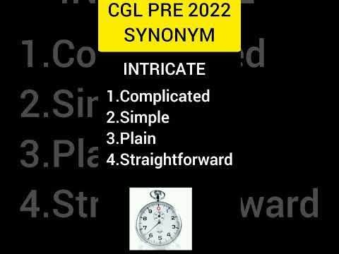 Synonym of Intricate #cgl2023 #cgl #vocab
