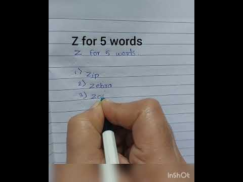 Z for 5 words #5words #thewords #easywords