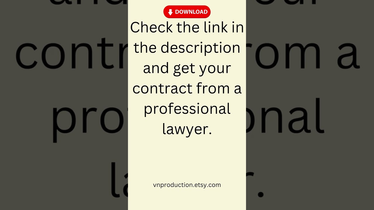A childcare agreement  Drafted by Certified Lawyer Fully editable word document #shorts