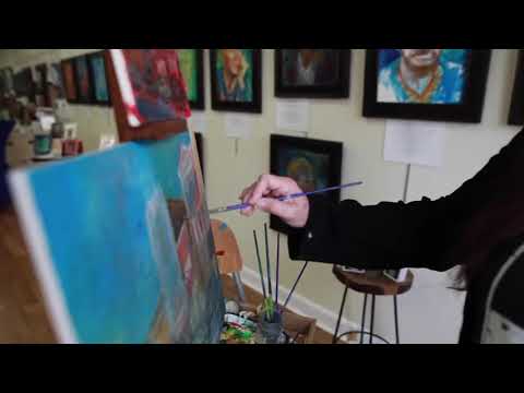 Suzanne Shea Gallagher presents the Smile Lines Project at the Riverside Art Gallery.