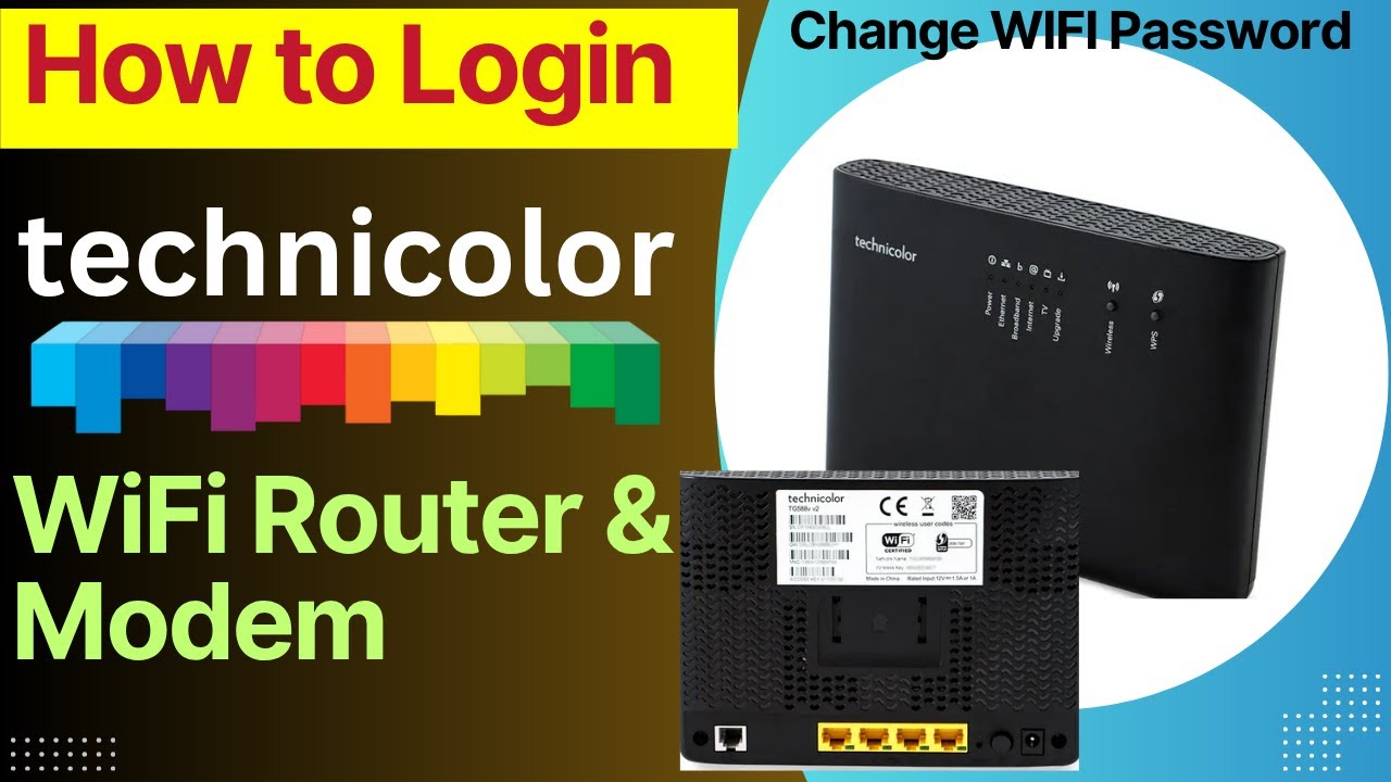 Technicolor Router Login to Change Default SSID & Password