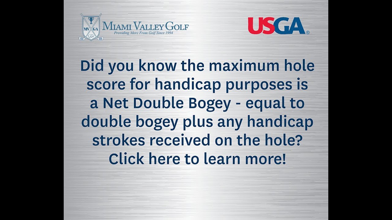 Net Double Bogey Score Adjustment Explained