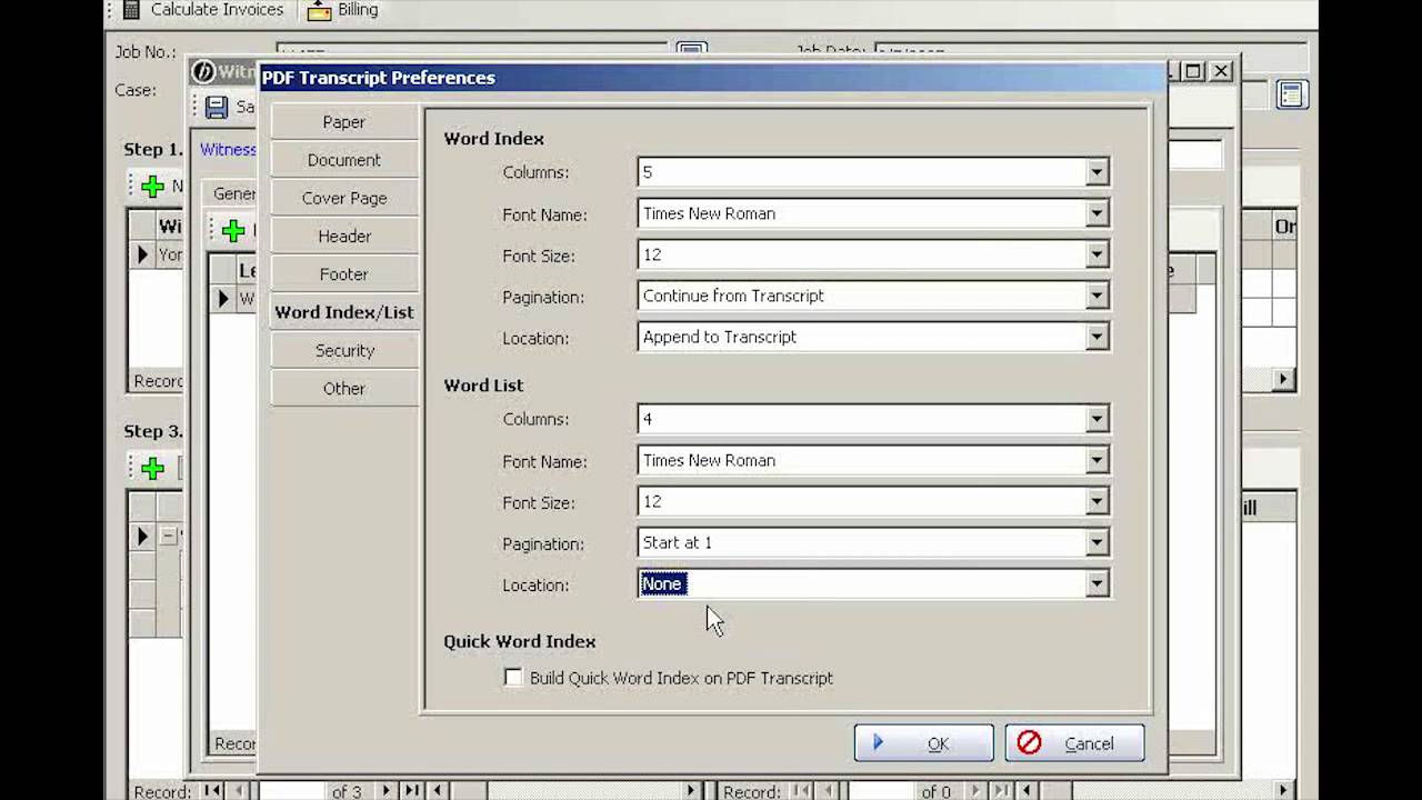 Create PDF Transcripts