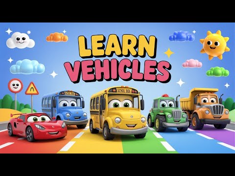 Fun Vehicle Learning for Toddlers | Poem Paradise - Nursery Rhymes