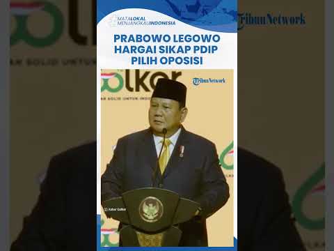 Prabowo Tegaskan Legowo Hargai Sikap PDIP yang Pilih Jadi Oposisi: Tugas Mereka Mengawasi Kita