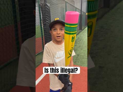Is this legal in baseball? 🤣⚾️#pencil #bat #baseball #bat #review #tiktok #foryou #sports