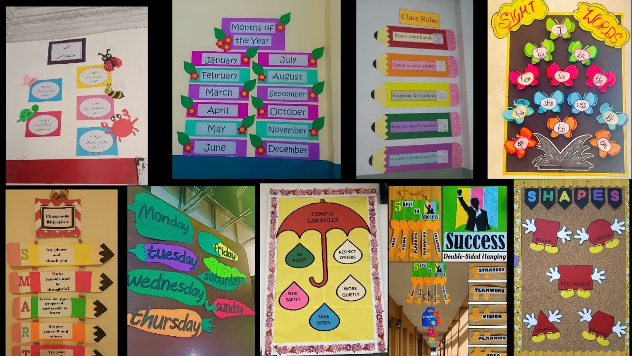 Easy school wall and classroom decoration ideas