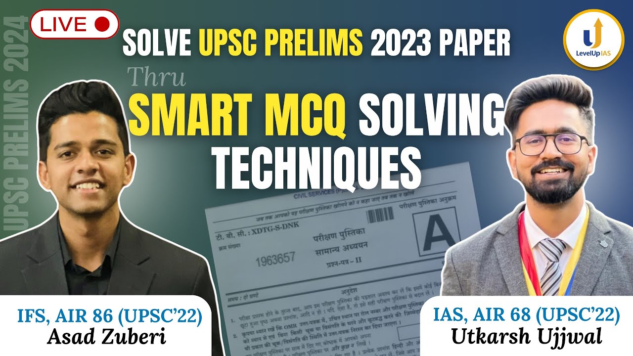 🔴Solve UPSC Prelims 2023 Paper LIVE with Utkarsh Ujjwal (AIR 68) & Asad Zuberi (AIR 86) @TripodUPSC