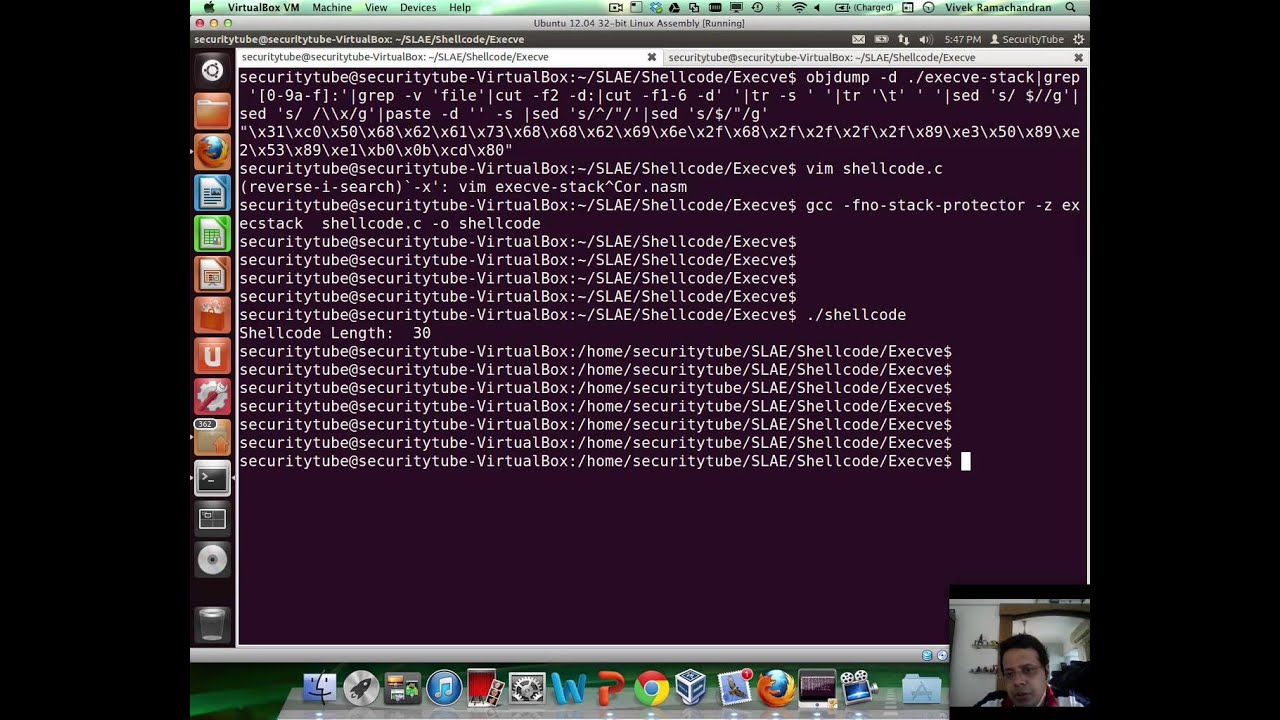 [SecurityTube.net] Execve Shellcode Stack Method