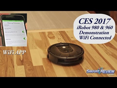 CES 2017 | iRobot Roomba 980 WiFi Robot Demonstration | 900 Series Robotic Vacuum | Smart Review