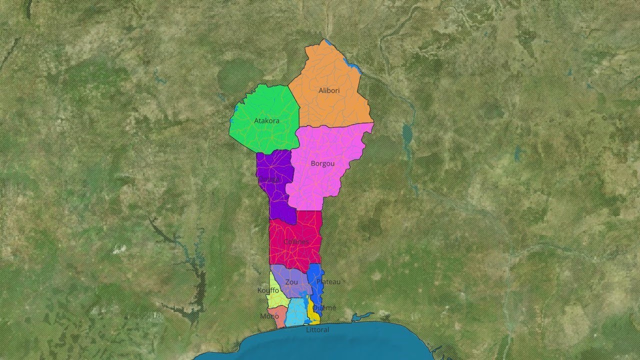 Population distribution in Benin (1950 -- 2022)