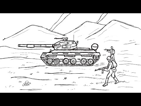 How to draw a War scene | Soldier and Tank drawing