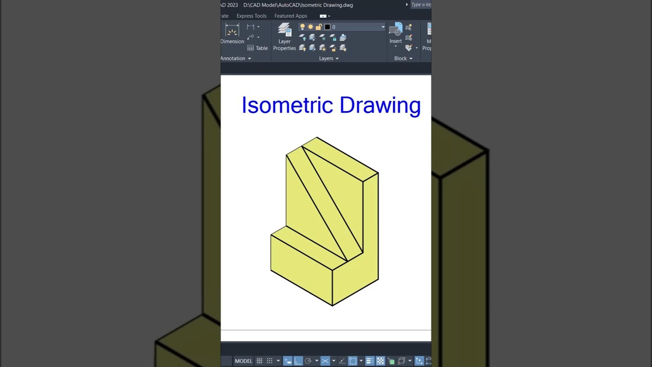 How to create Isometric Drawing in AutoCAD | AutoCAD Isometric Drawing Practice #isometric #drawing