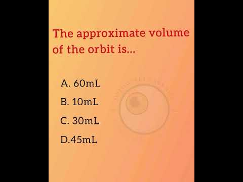 The approximate volume of the orbit is...Ophthalmology and Optometry multiple Choice Questions