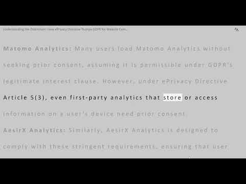 ePrivacy vs GDPR