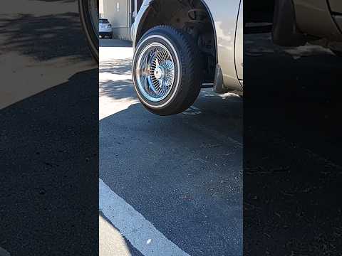 PT cruiser gets wire wheels!! #lowrider #slammed #cruise #13"wheels
