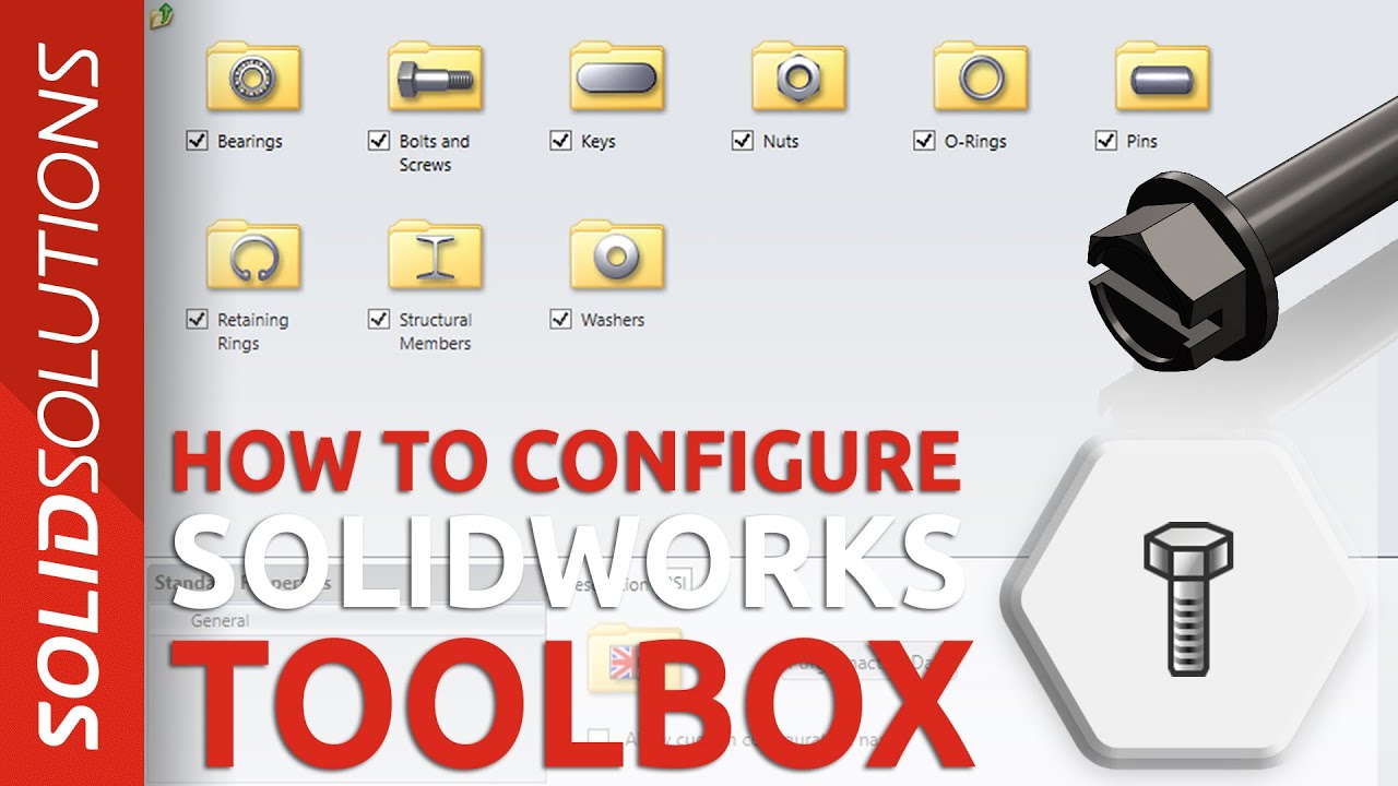 How to Setup, Configure & Use SOLIDWORKS Toolbox | Advanced SOLIDWORKS Tutorial