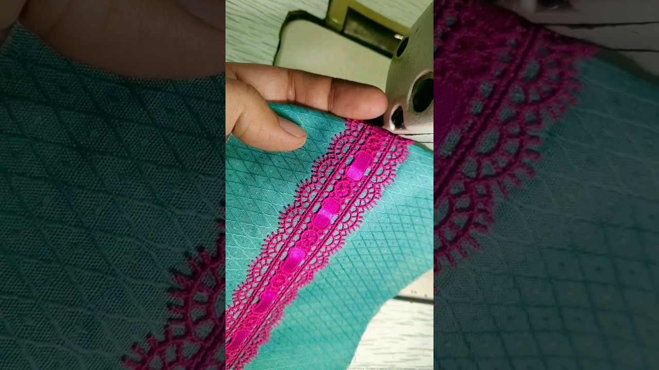 How to sew lace perfectly #viral #shortsfeed