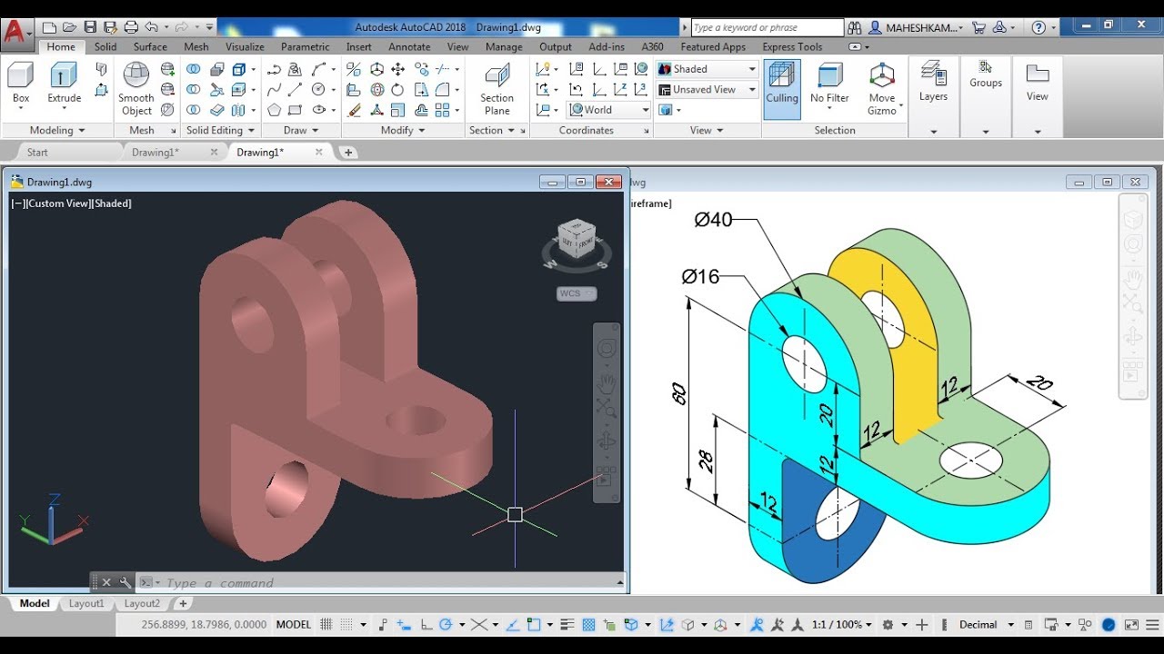 AutoCAD 3D Designing for Beginners – Basic To Advance Tutorials – Exercise 14