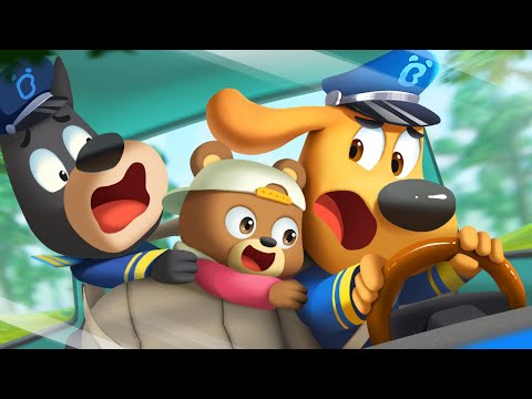 Don't Play in Driver's Seat | Car Safety | Police Cartoon | Kids Cartoon | Sheriff Labrador |BabyBus
