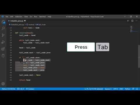How to indent multiple lines in Visual Studio Code | VS Code | Python | programming | 2021