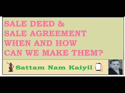 Sale Deed & Sale Agreement, Difference between Sale & Sale Agreement, Raziaq Sattam Arivom, Law Tube