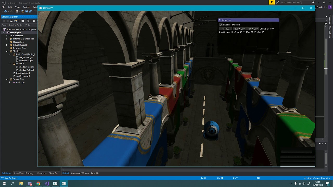 OpenGL Renderer - Realtime dynamic shadows