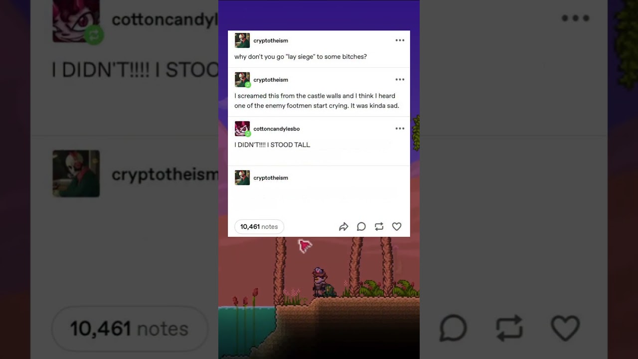 featuring @AspyHC on TT #tumblr #tumblrpost #tumblrvideos #tumblrfunny #terraria #terrariamusic