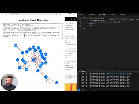 Building a Dynamic Knowledge Graph with GPT-4 and GitHub Copilot | BioniChaos Development Session