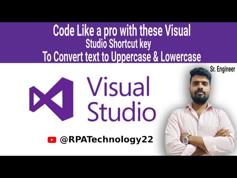 Short cut keys to convert text into Uppercase and lowercase in Visual Studio