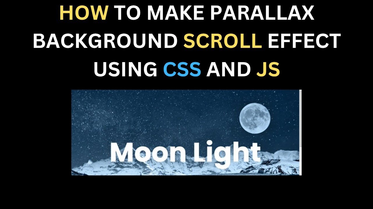 Parallax Background Scroll Effect Using CSS and JavaScript | Step-by-Step Tutorial