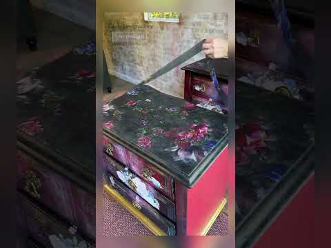 How To Decoupage On Furniture-Great Tips and Techniques! #diy #upcycleddecor #furnitureflip