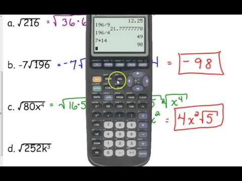 Day 44 Lesson~Simplifying Square Roots