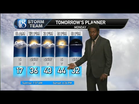 February 18, Sunday 11 PM Weather Forecast