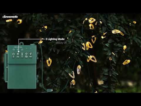 DEWENWILS Battery Operated Christmas Lights with Timer, Dusk to Dawn Sensor