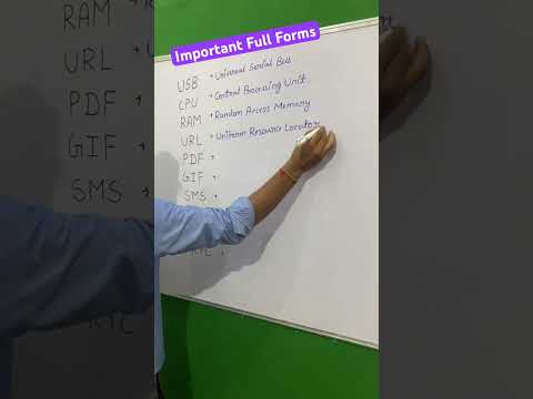 Full form of USB/URL/RAM/SIM/MMS/GIF/CPU/KYC !! Important Full Forms !! #fullform #shorts #ytshorts