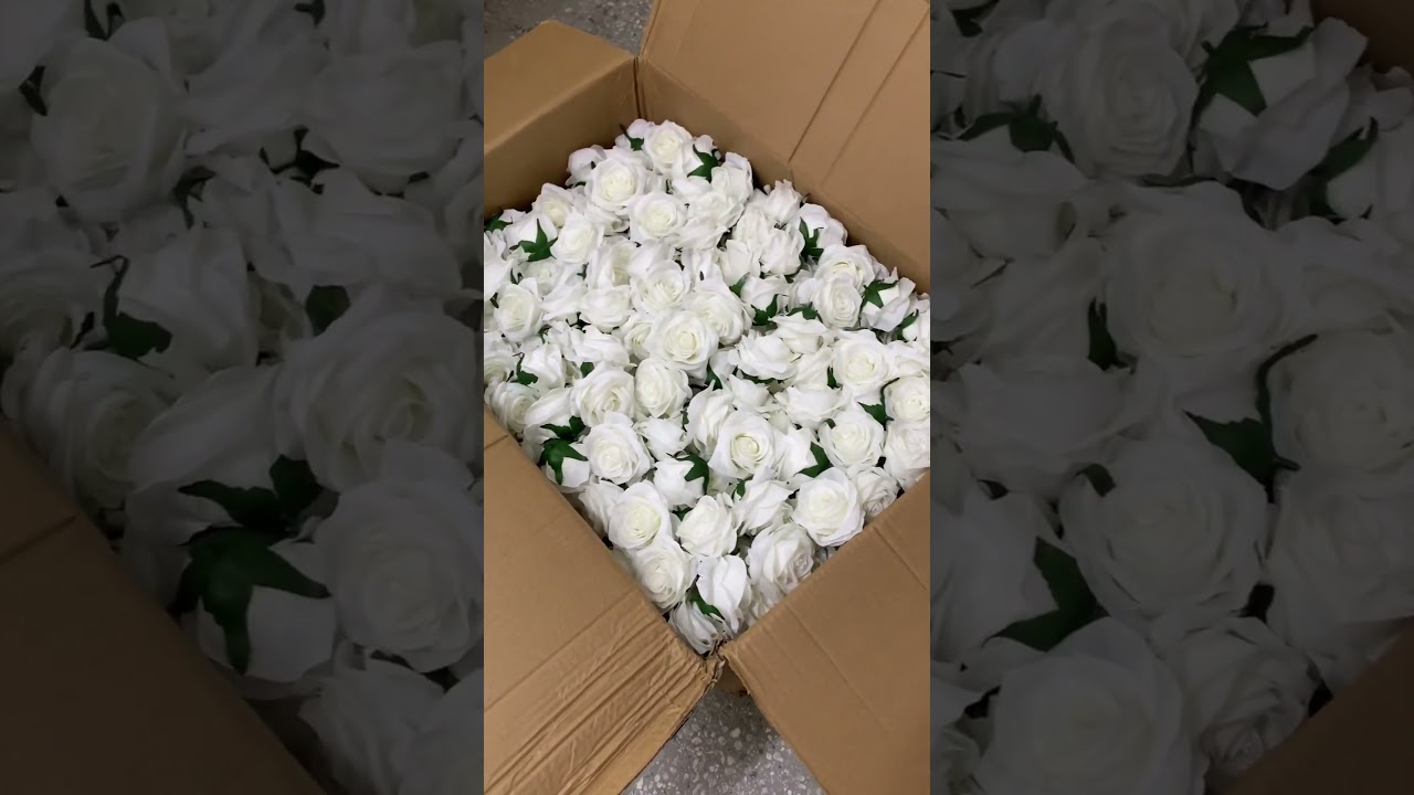 White Artificial Rose Flower Wedding Home Floral Decor Unpacking Video #wedding #diy #rose #flower