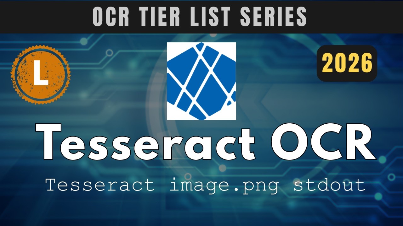Tesseract OCR Ranking: The 2026 Baseline for Speed & Privacy