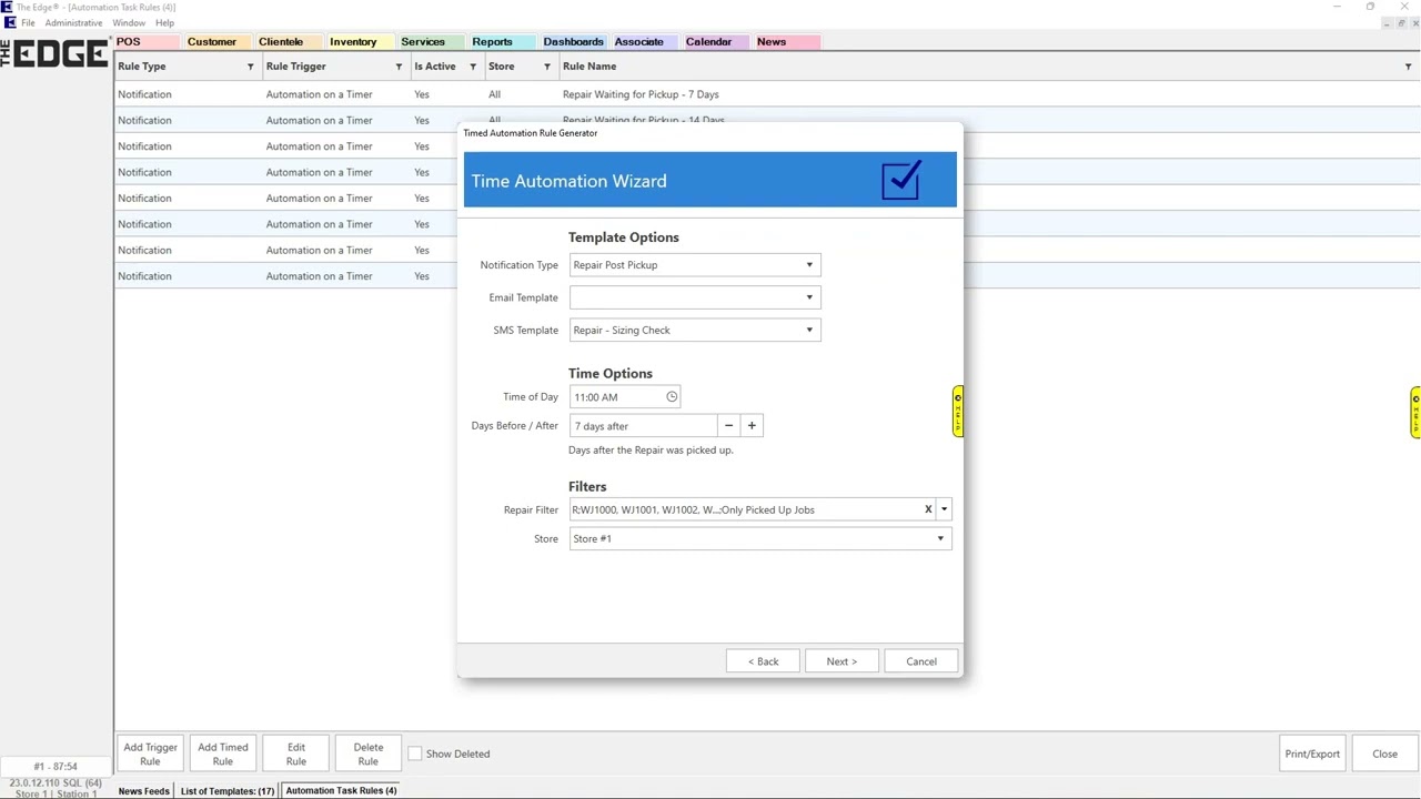 Automated Notifications: Example Automated Notification Rules