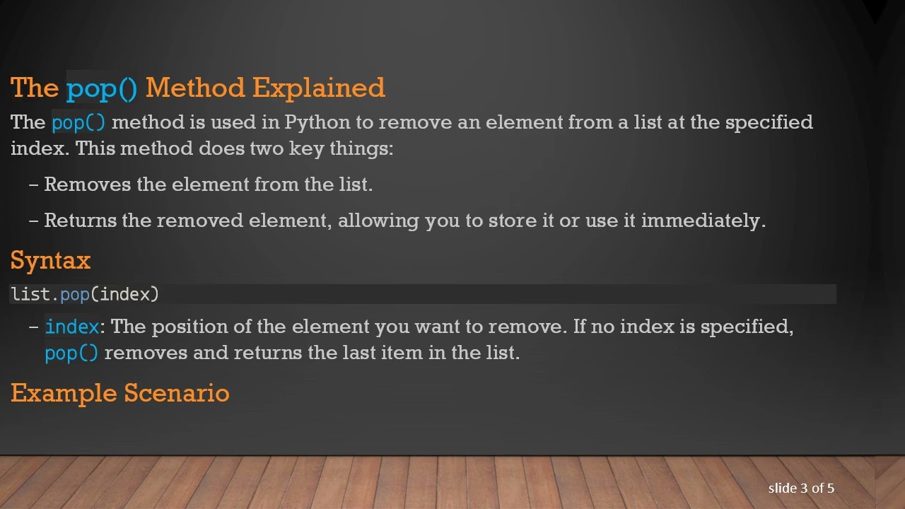 How to Efficiently Retrieve Values Using the pop() Method in Python