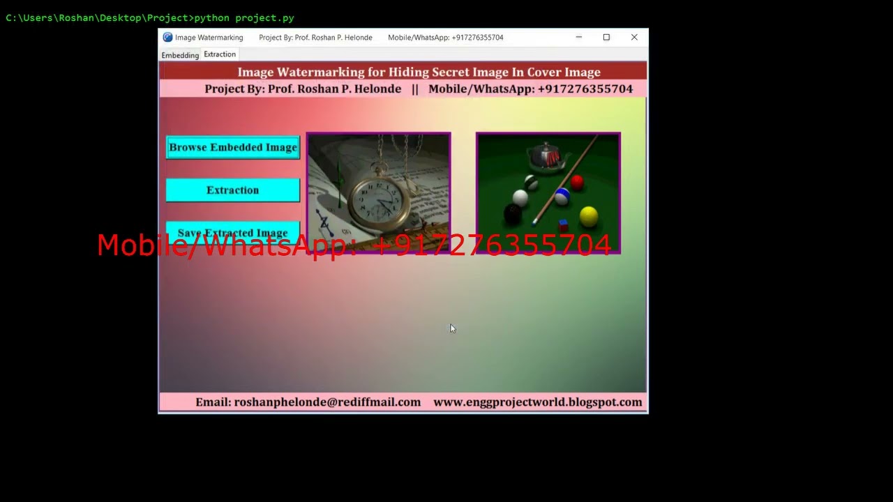 Python Code for Image Watermarking Hiding Image In Image | With Source Code Image Steganography