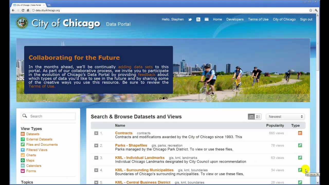 Example #1 - Creating a data portal map from a data set