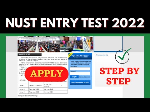 How To Apply in NUST Entry Test NET Series 1 NUST University Islamabad Admissions Scholarships