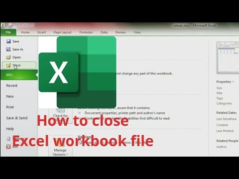 How to close excel workbook file - difference between Close and Exit - Microsoft Excel