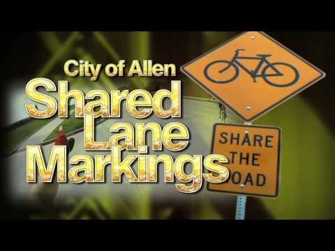 New Bike Route & Shared Lane Markings - Allen, Texas