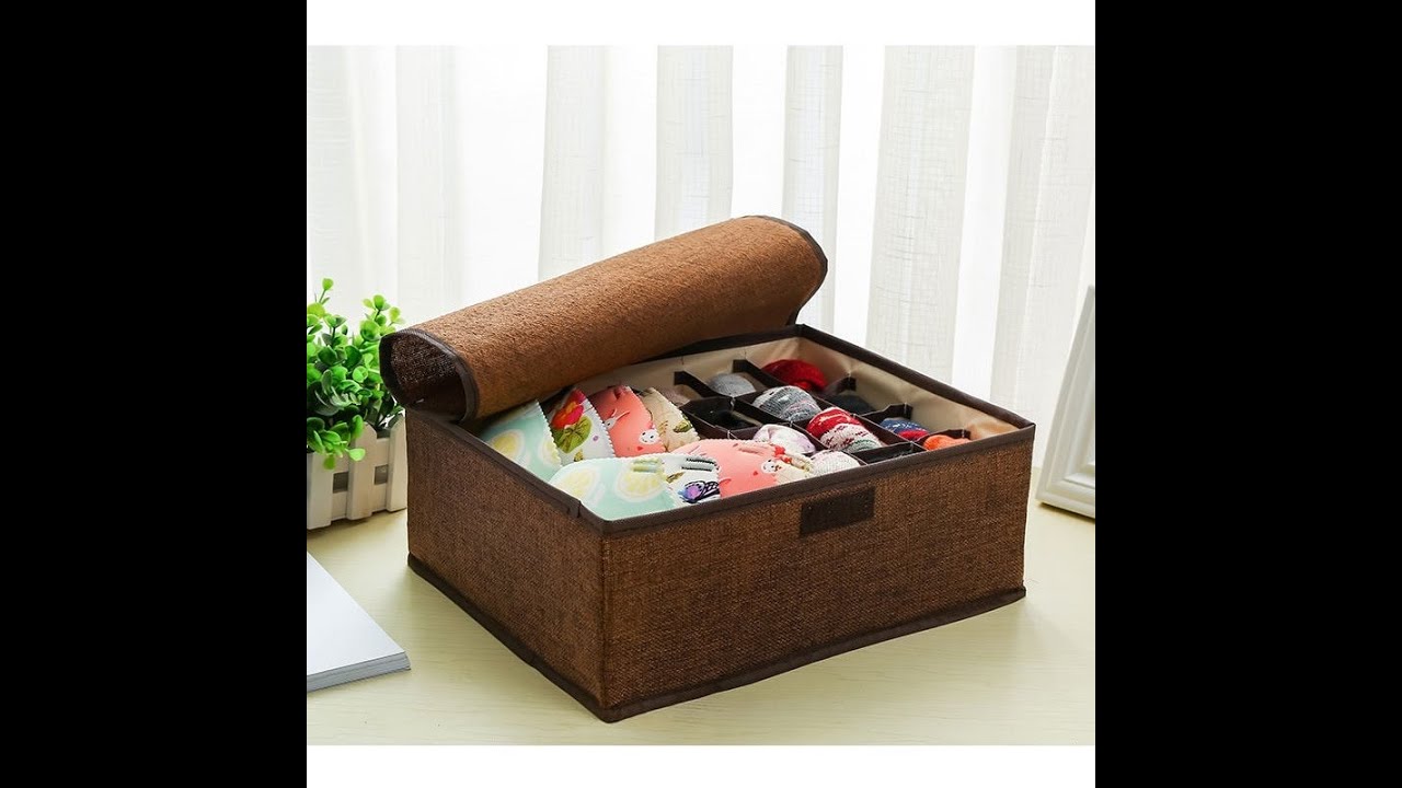Washable Storage Boxes for Underwear Socks Bra