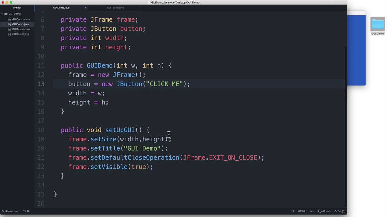 Part 2 | Java GUI Tutorial | How to add a button (JButton)